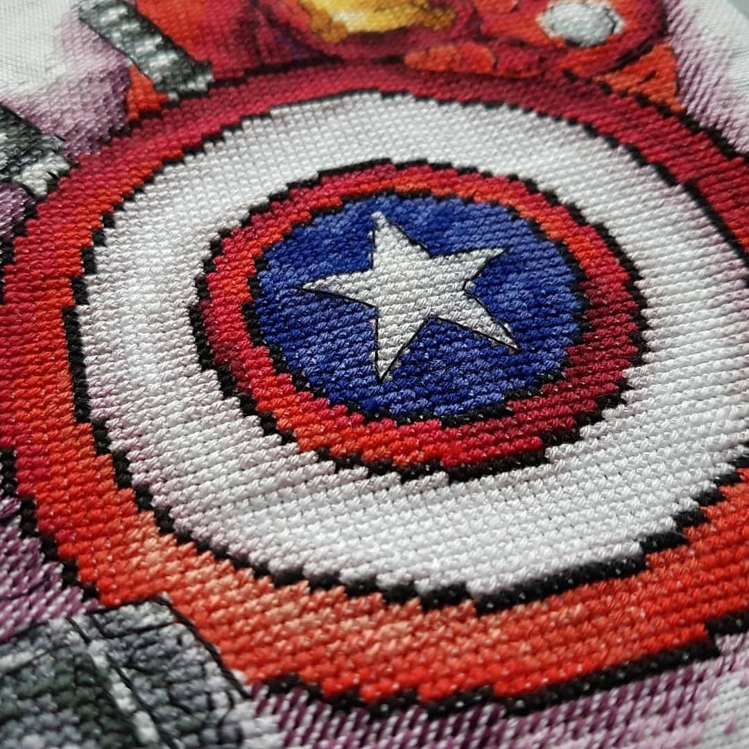 Superhero Wreath Digital Cross Stitch Pattern DMC Chart - Etsy