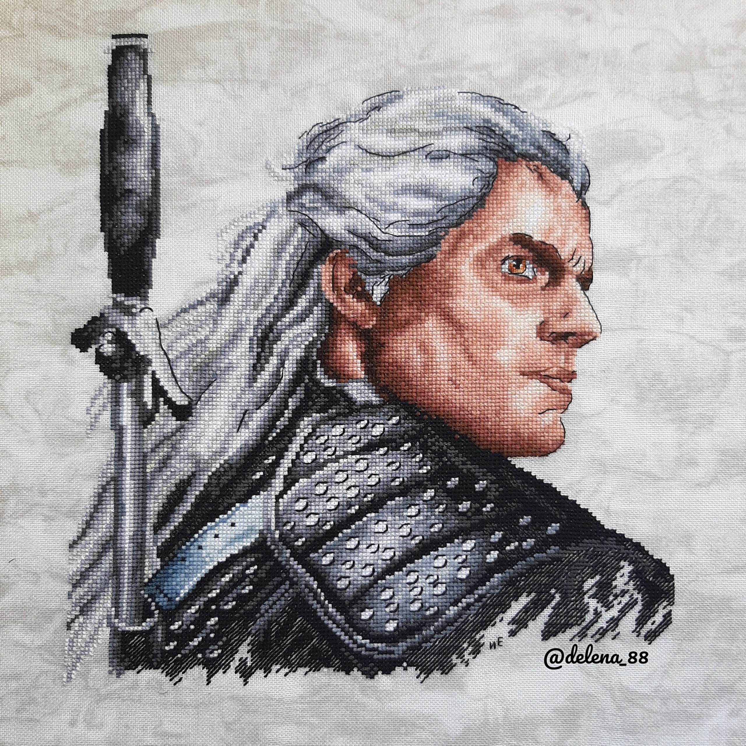 The Witcher Digital Cross Stitch Pattern DMC Chart Embroidery Instant ...