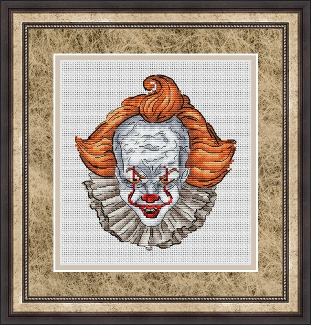 Mini Clown Digital Cross Stitch Pattern DMC Chart Embroidery Instant ...