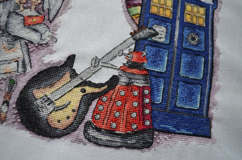 Doctor Who Wreath Digital Cross Stitch Pattern DMC Chart Embroidery ...