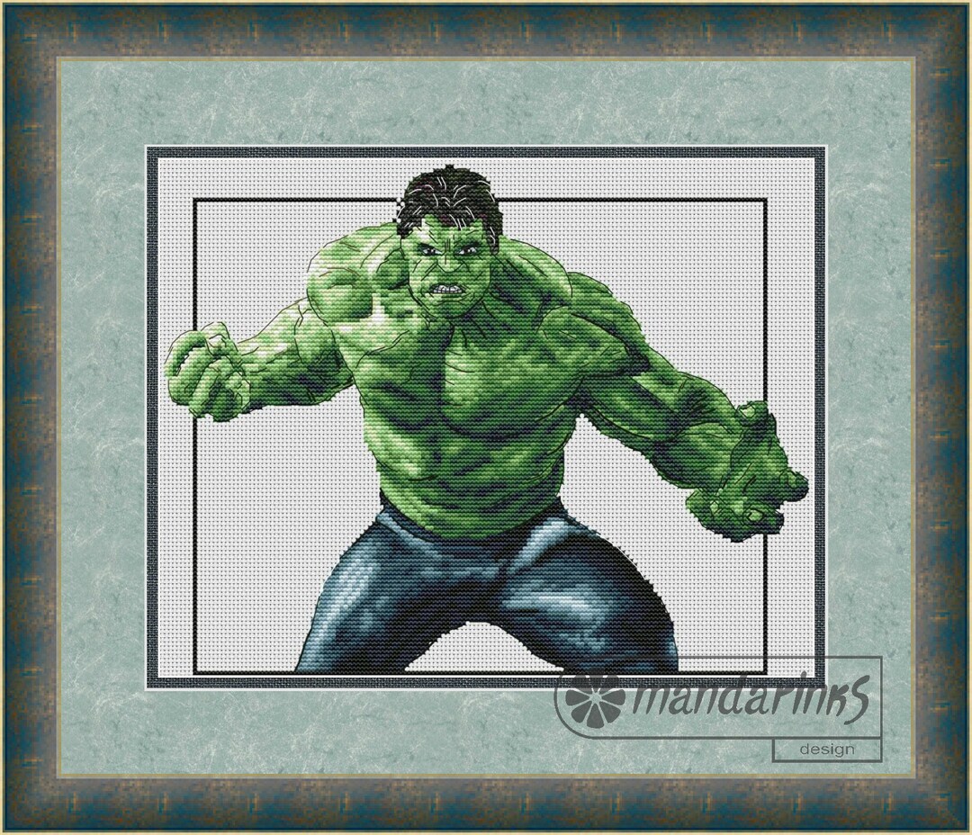 The Superhero Digital Cross Stitch Pattern DMC Chart Embroidery Instant ...