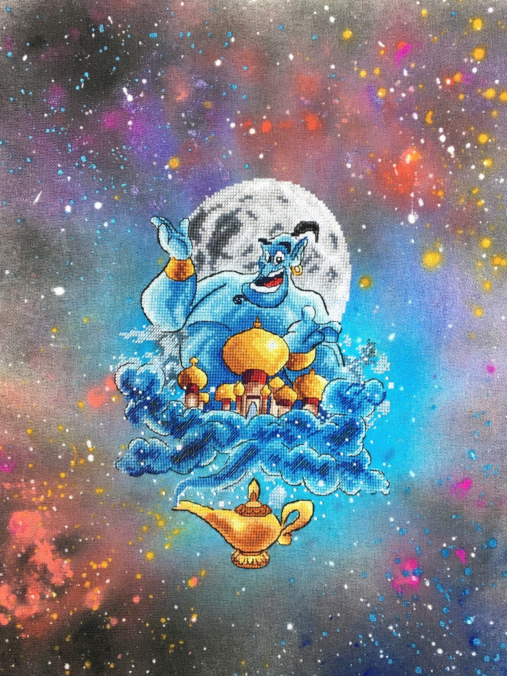 Genie Digital Cross Stitch Pattern Chart Embroidery Instant Download ...