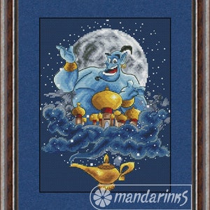 Genie Digital Cross Stitch Pattern Chart Embroidery Instant Download - Etsy