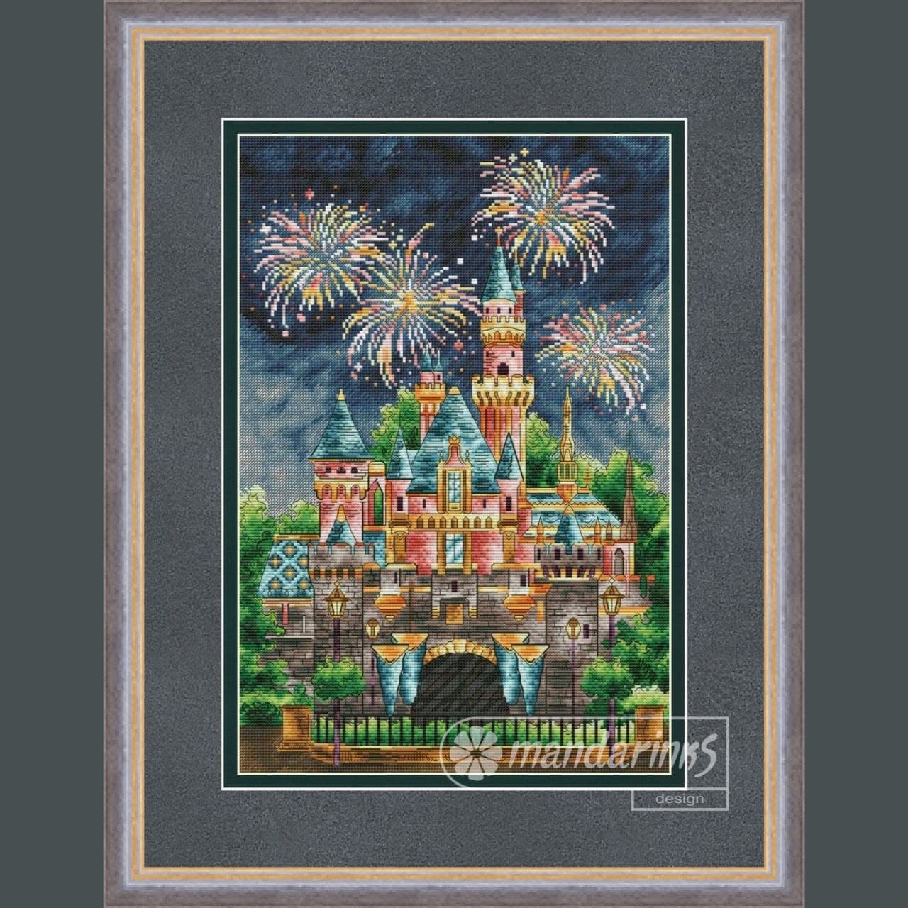 Disneyland Castle California Digital Cross Stitch Pattern DMC Chart ...