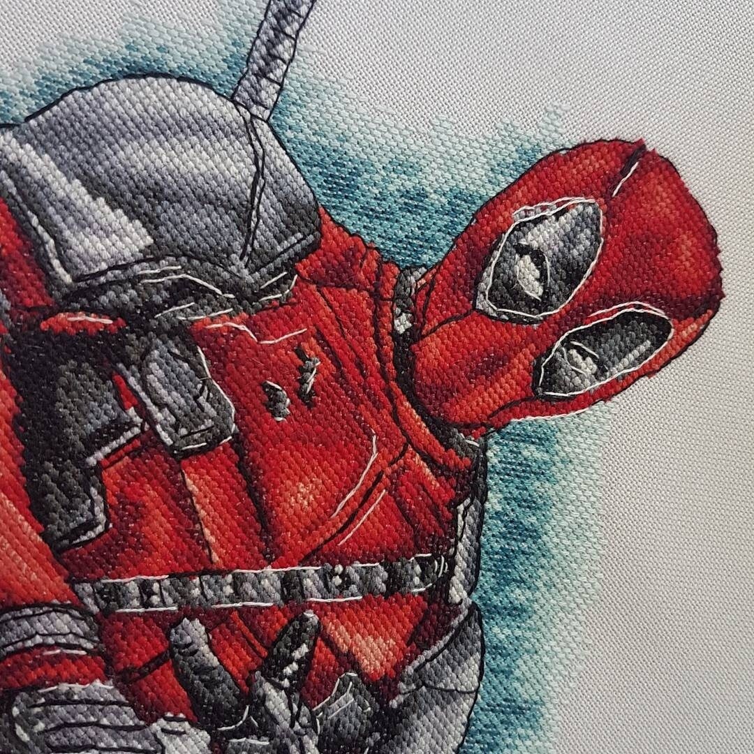 Deadpool Digital Cross Stitch Pattern DMC Chart Embroidery Instant ...