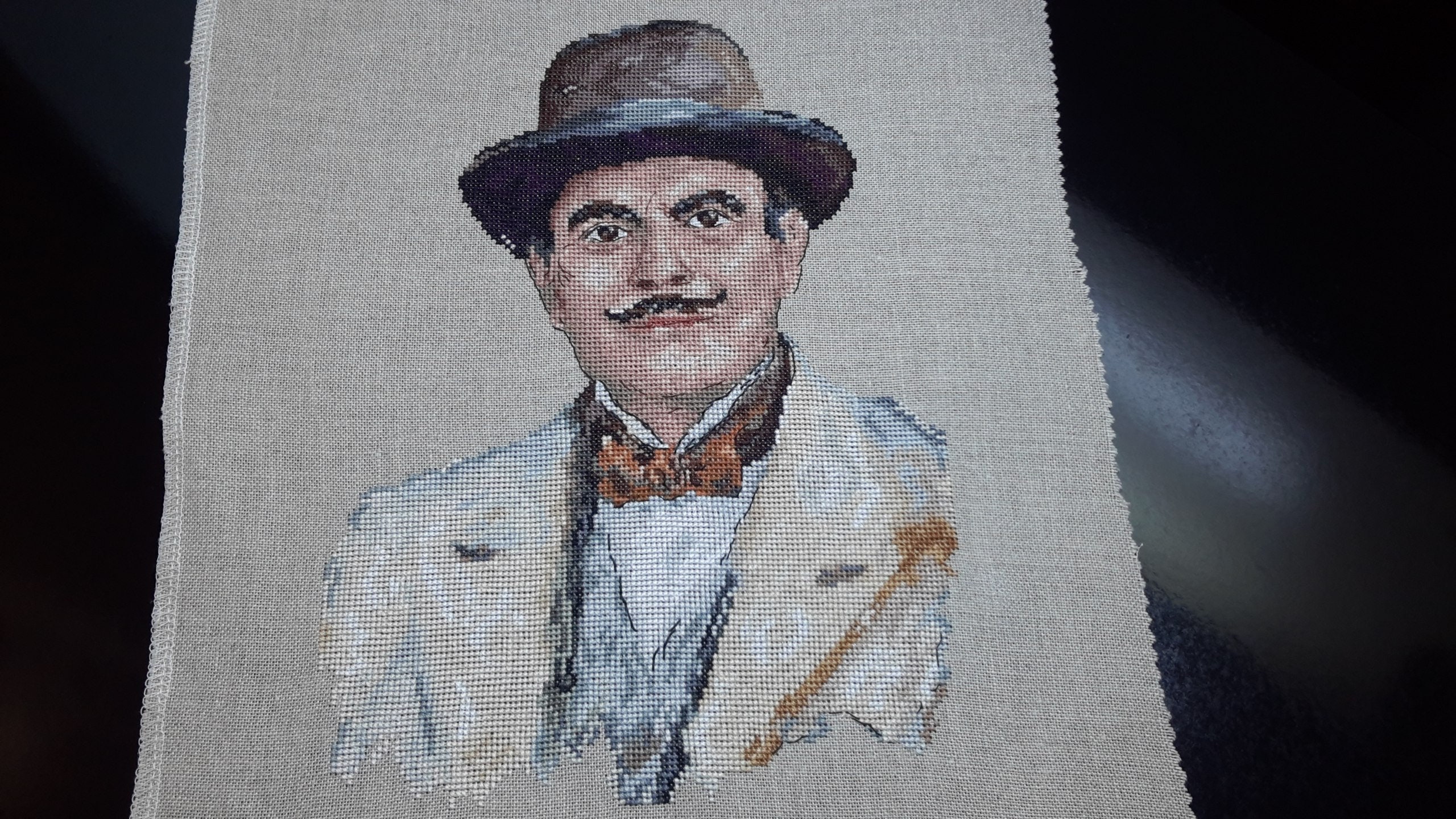 Hercule Poirot Digital Cross Stitch Pattern Chart Embroidery Instant ...