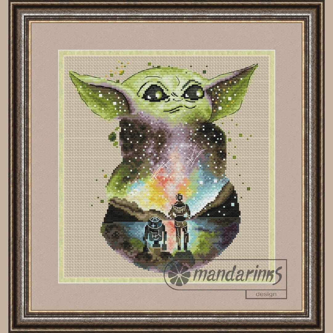 Grogu Digital Cross Stitch Pattern DMC Chart Embroidery Instant ...