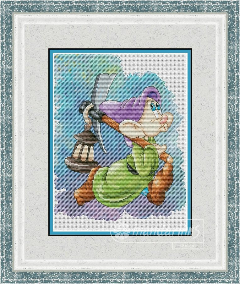 Dwarf Digital Cross Stitch Pattern DMC Chart Embroidery - Etsy