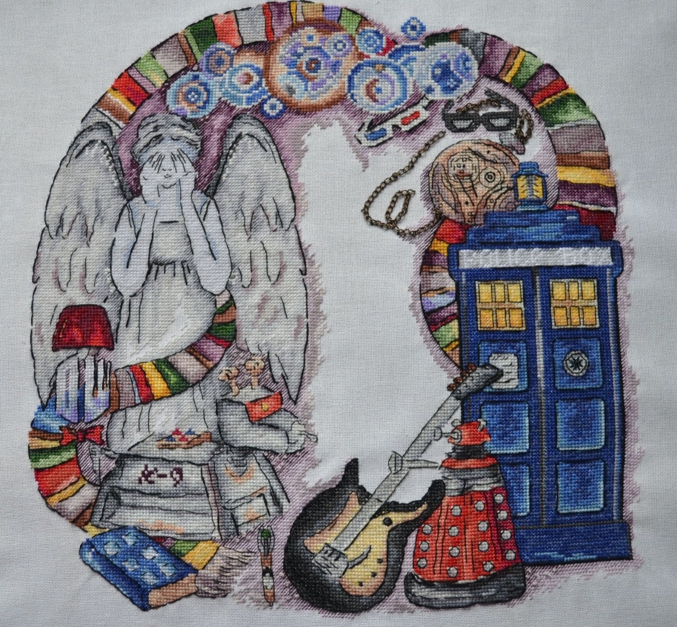 Doctor Who Wreath Digital Cross Stitch Pattern DMC Chart Embroidery ...