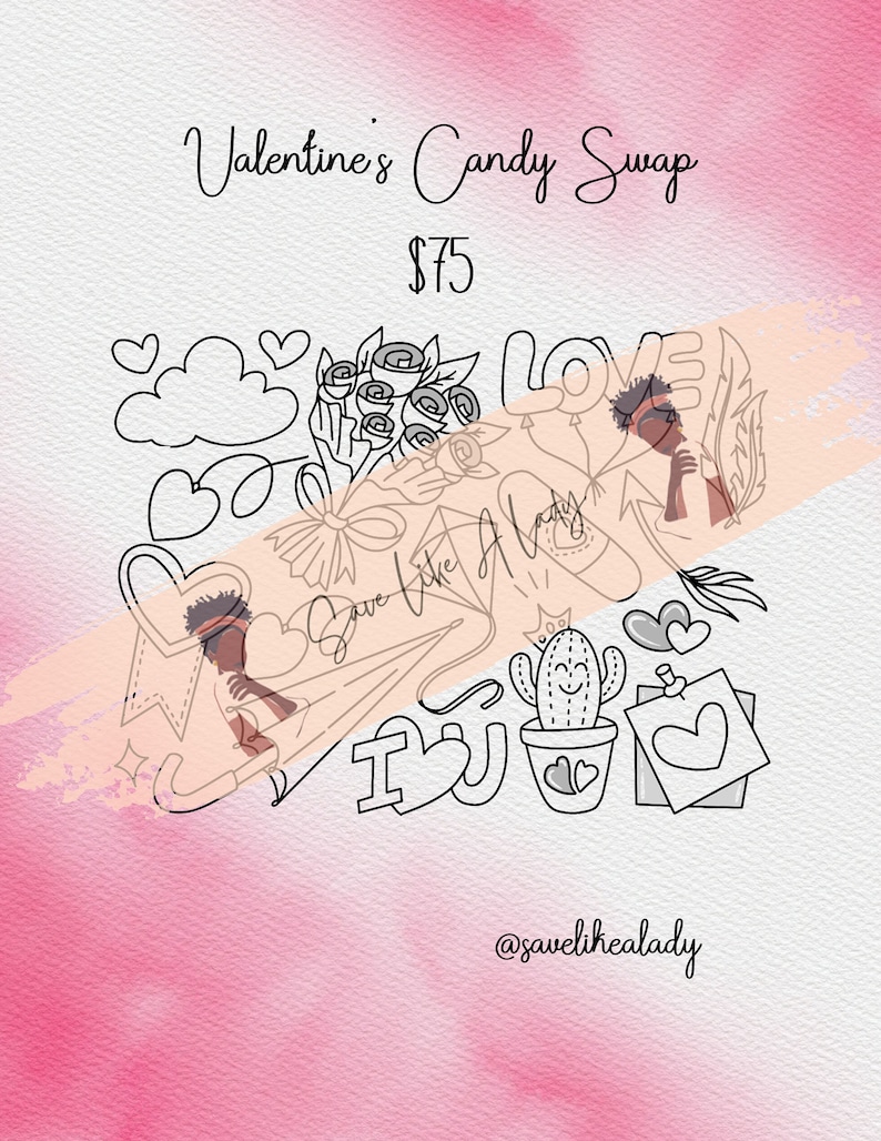 Valentine's Candy Swap Savings Challenge, Candy Savings Tracker - Etsy