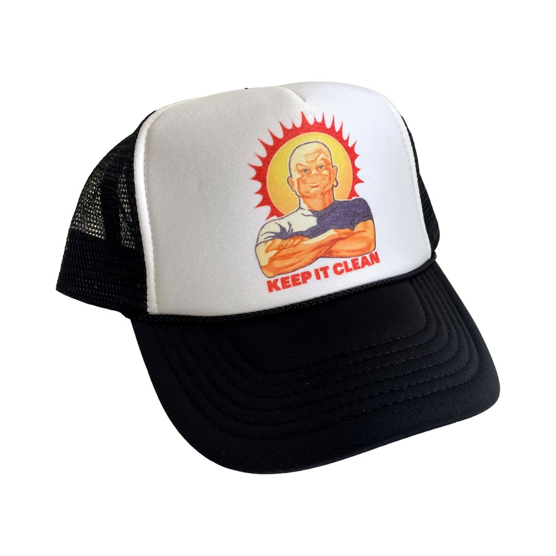 Mr Clean Hat Snapback Adjustable Cap | Vintage Black Mr. Clean Trucker ...