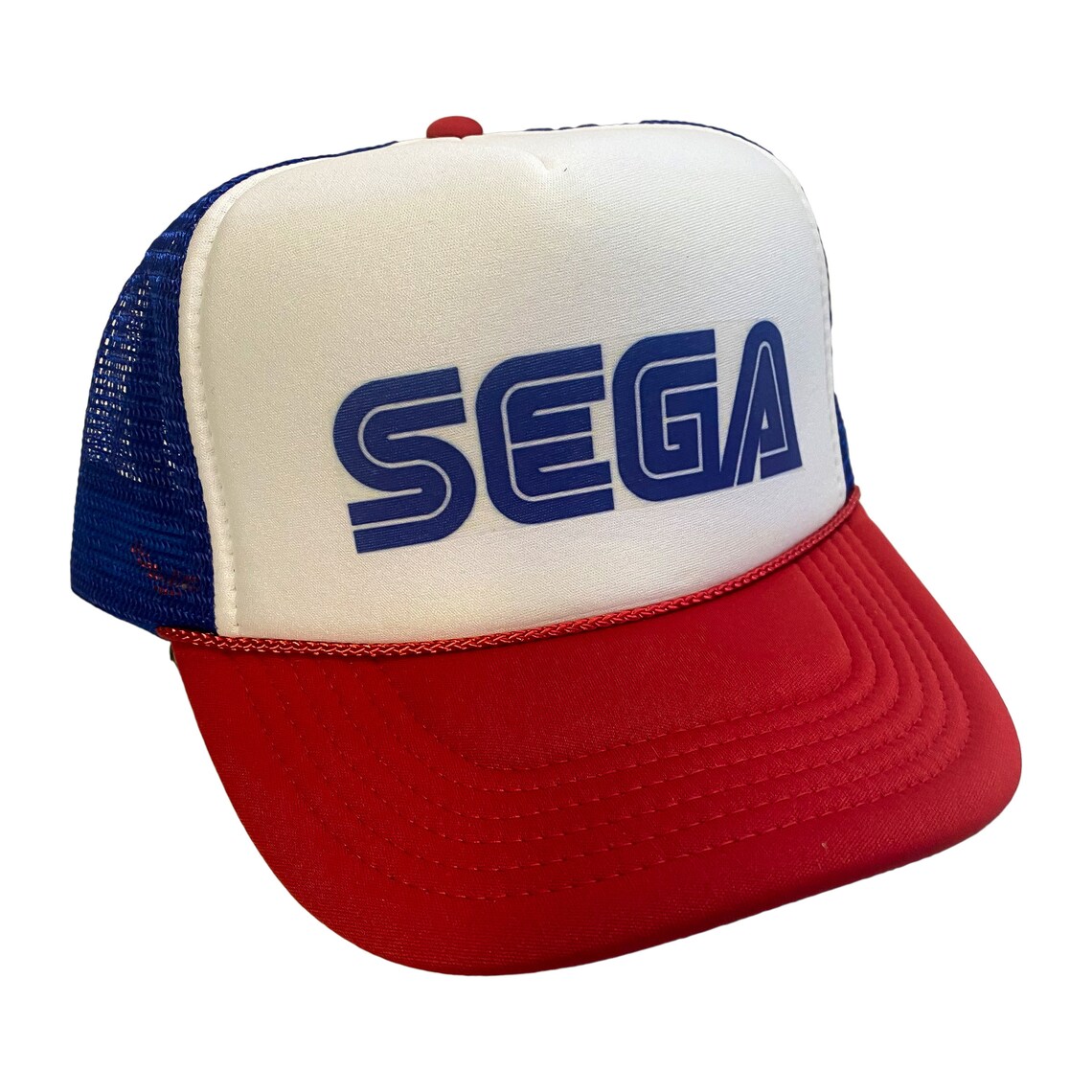 Sega Hat Snapback Adjustable Cap Vintage RWB Sega Video Game Trucker ...