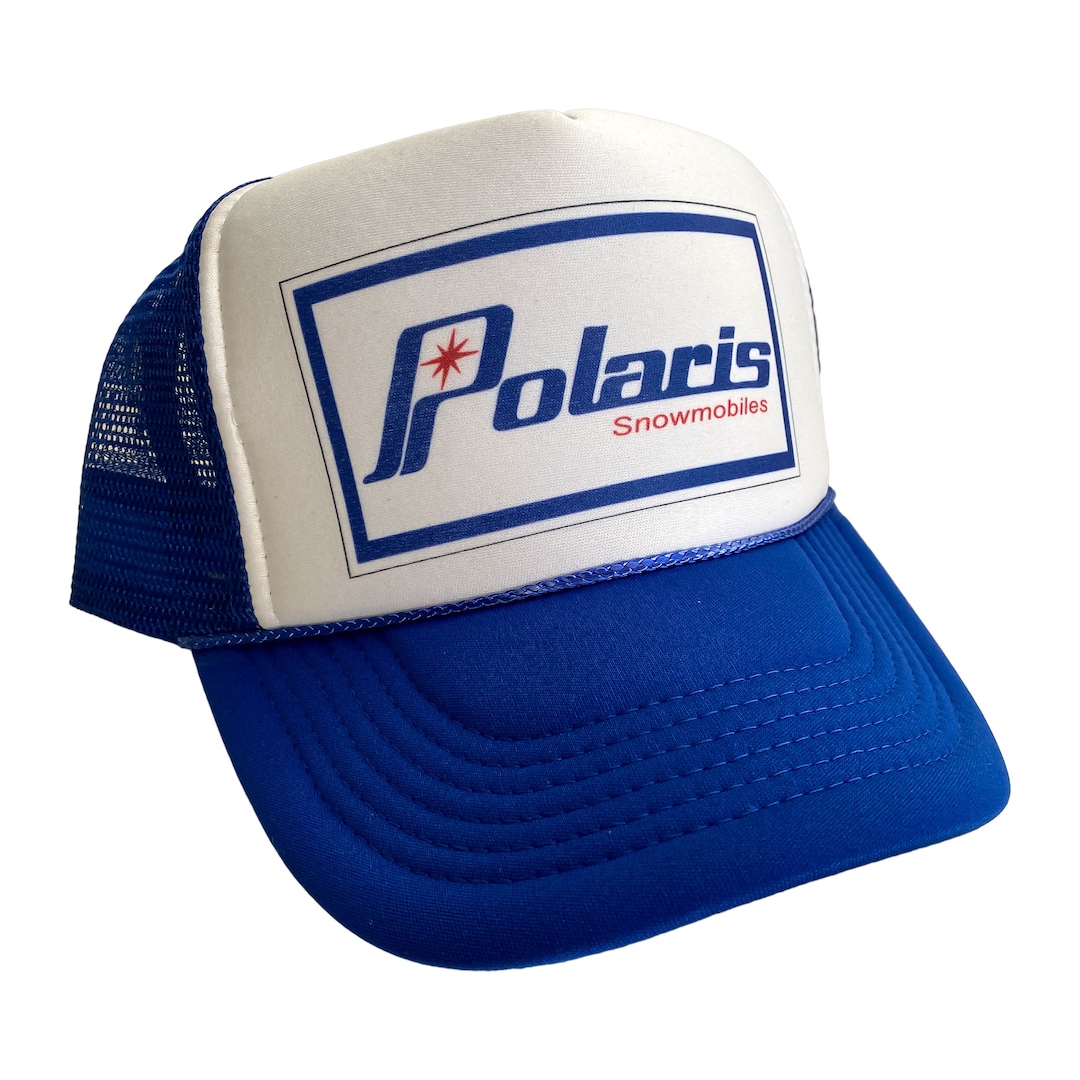 Polaris Snowmobiles Hat Snapback Adjustable Cap | Vintage Blue Polaris ...