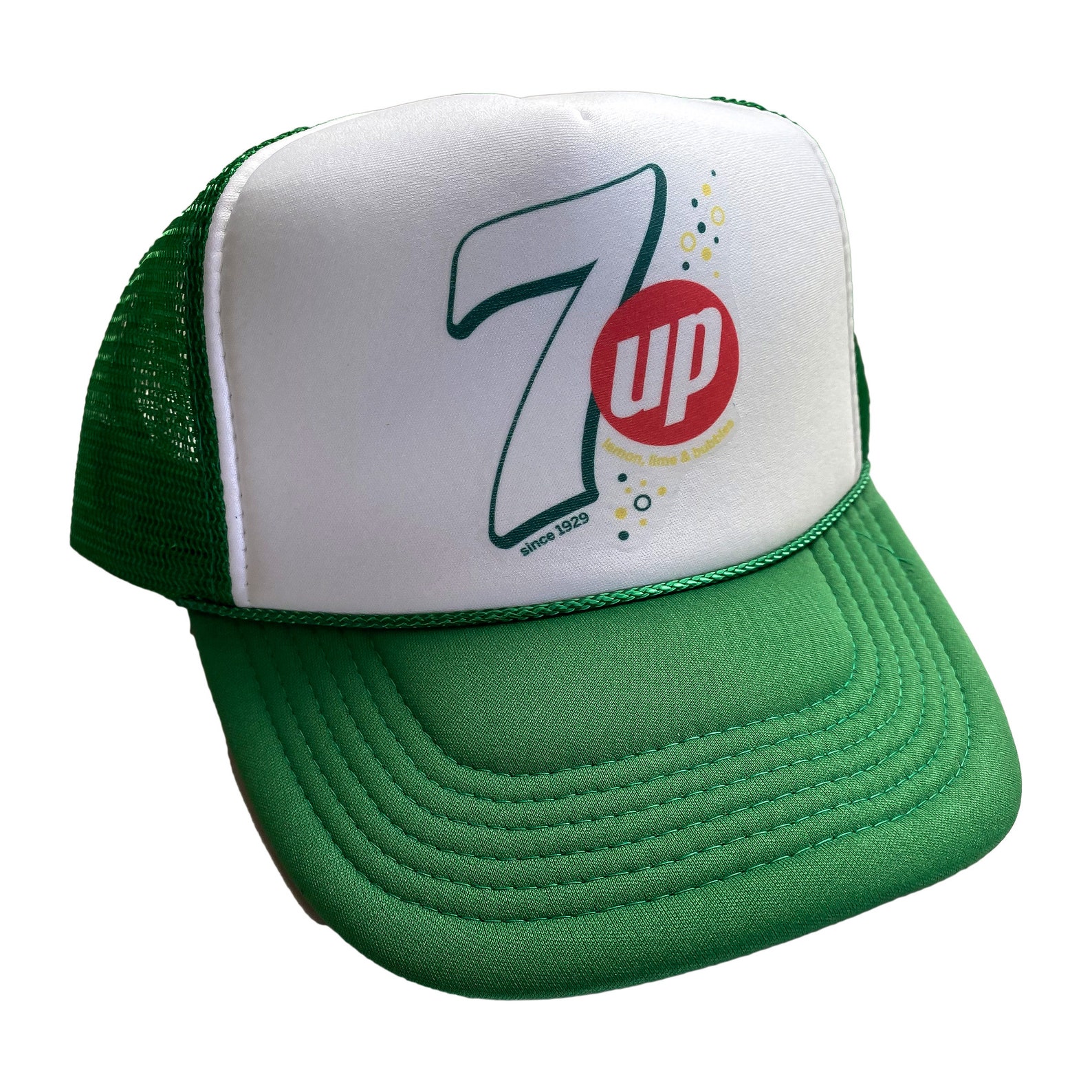 7up Soda Hat Snapback Adjustable Cap | Vintage Green 7up Tucker Hat - Etsy