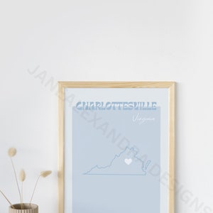 Blue University of Virginia Prints | Wall Prints | College Dorm Decor ...