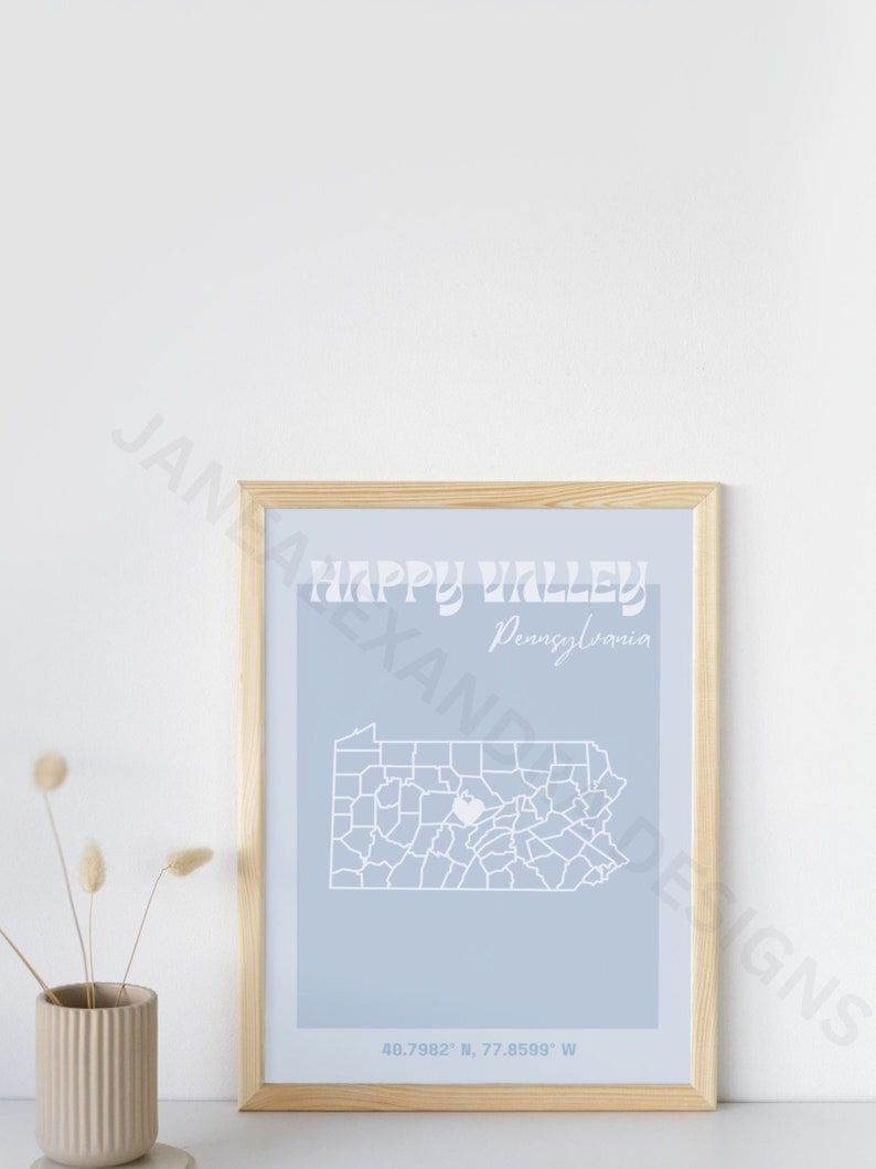 Blue Penn State Prints | College Dorm Decor (digital Download) - Etsy