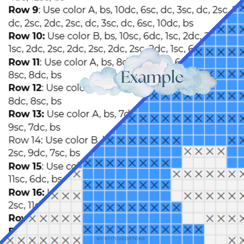 Beary Hearts Baby Boy Mosaic Crochet Blanket Pattern | DIY Baby Shower ...