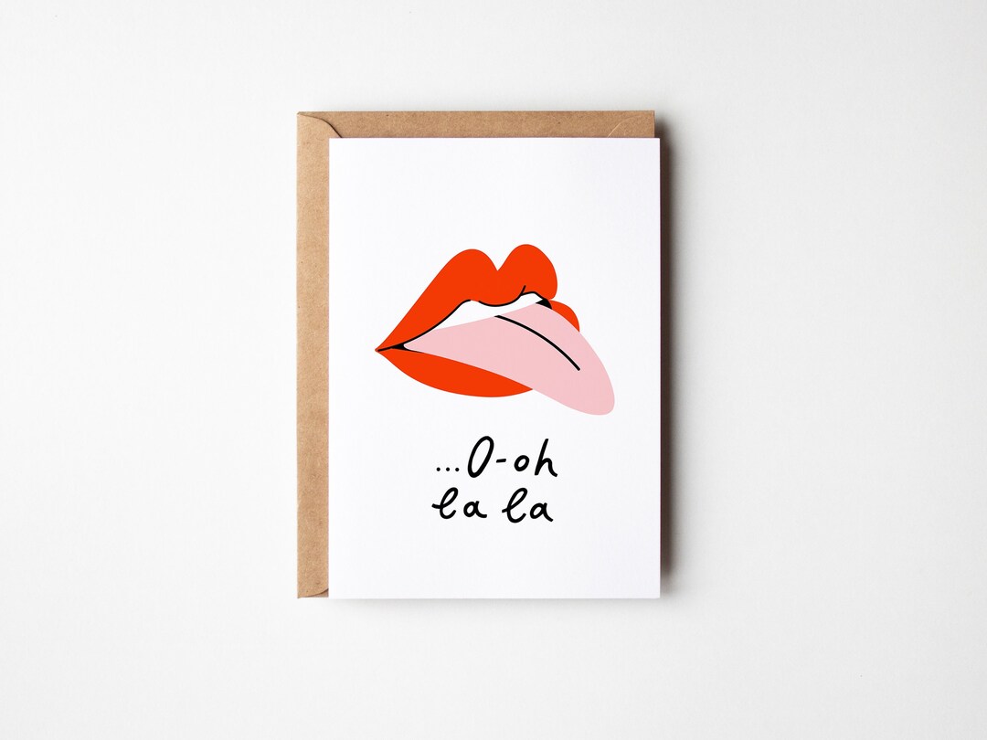 Valentines Day Artwork Ooh La La Print Red Lips Wall Art - Etsy