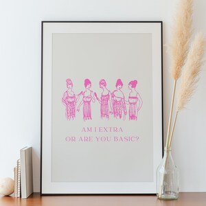 Be Extra Digital Prints - Retro Cartoon Art - Feminist Poster - Dorm ...
