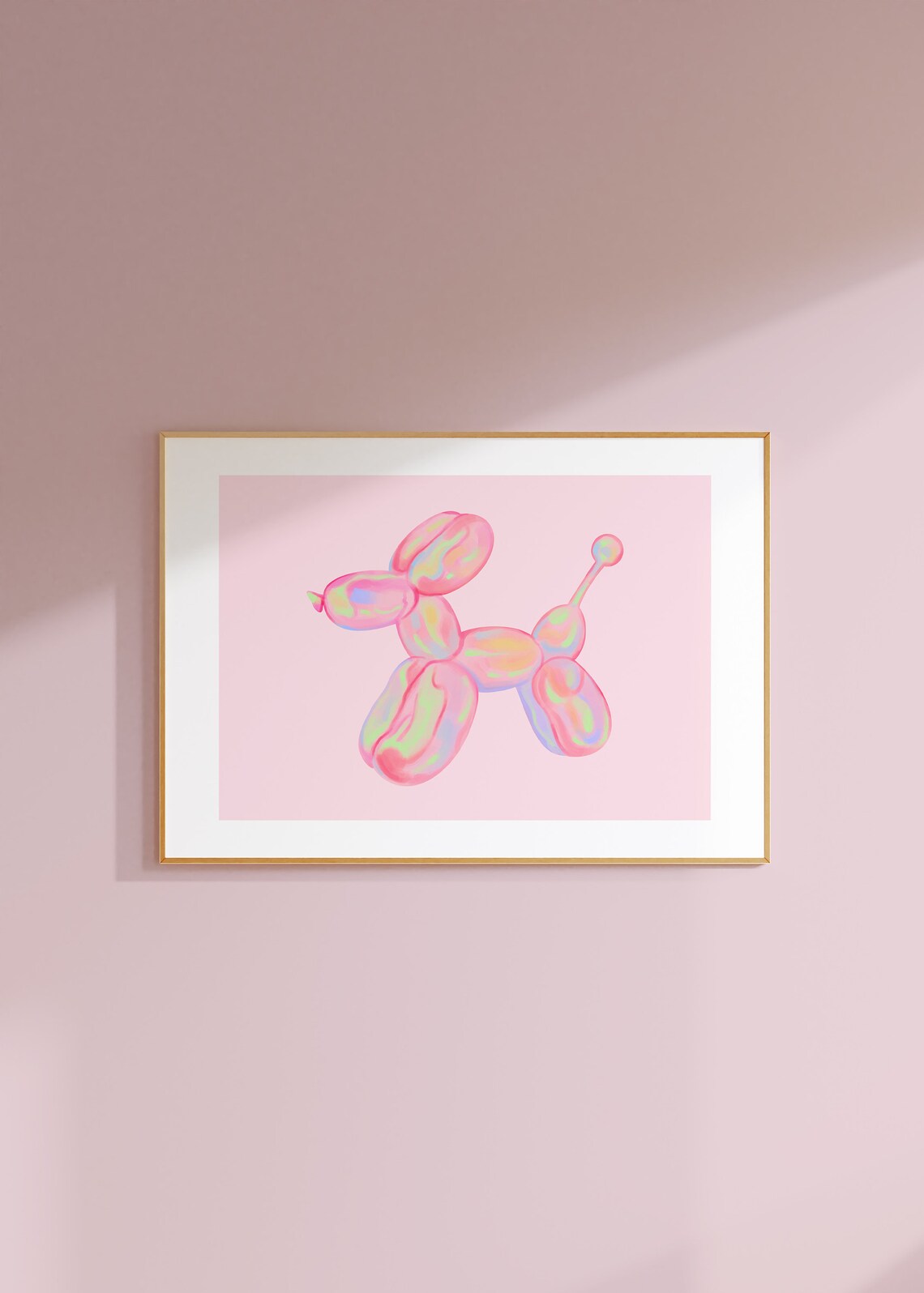 Balloon Dog Art Print Watercolor Wall Art Apartment Wall - Etsy