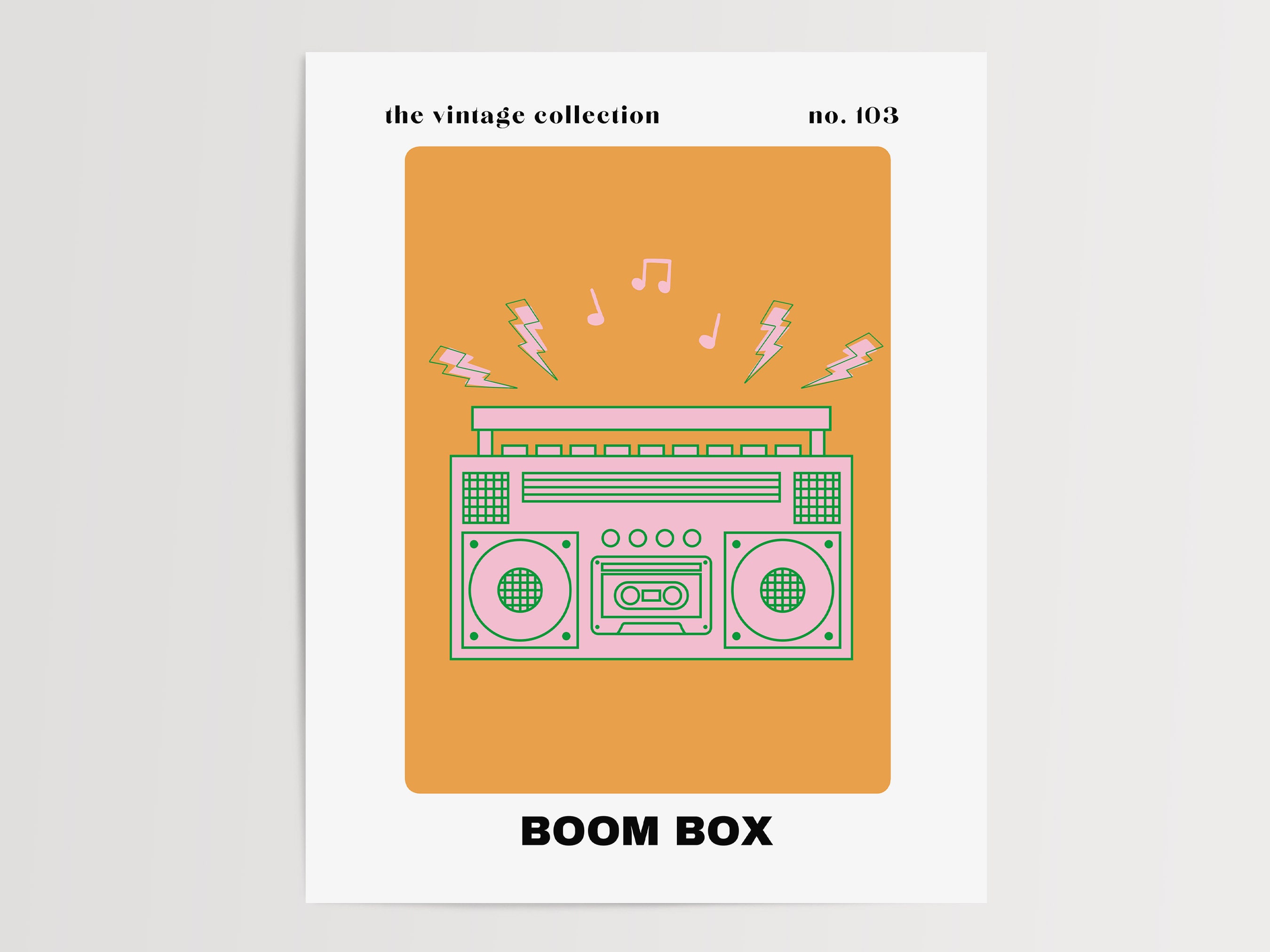 Vintage Poster Bedroom Wall Art Boom Box Poster Retro Wall Art - Etsy
