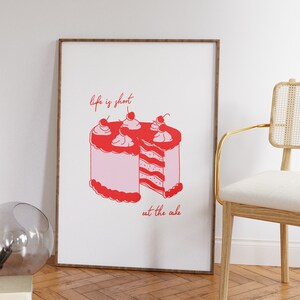 Vintage Cake Poster, Retro Kitchen Wall Art, Digital Download Print ...