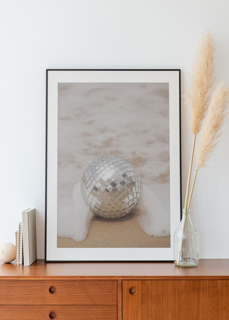 Disco Beach Retro Poster Trendy Coastal Wall Print PRINTED Photography ...