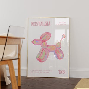 Retro Nostalgia Print Preppy Aesthetic Art Pink Prints - Etsy