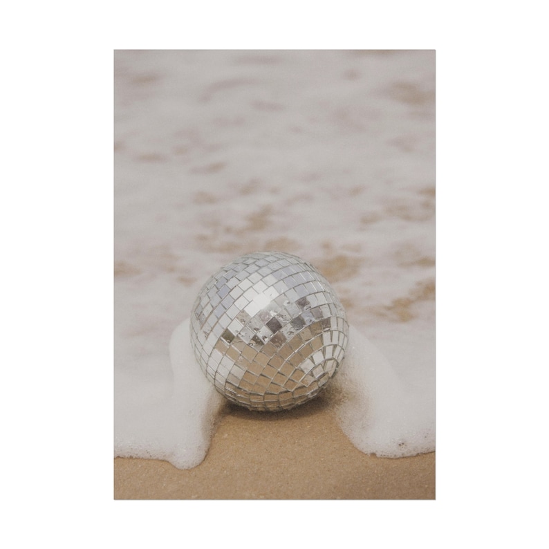 Disco Beach Retro Poster Trendy Coastal Wall Print PRINTED Photography ...