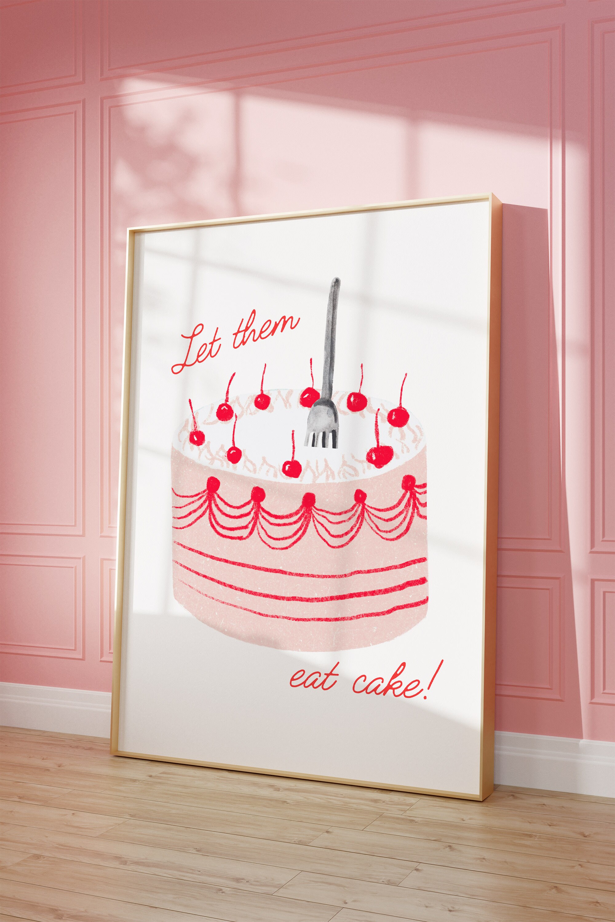 Cake Art, Fun Kitchen Prints, Digital Download, Baker Gifts, Funny ...