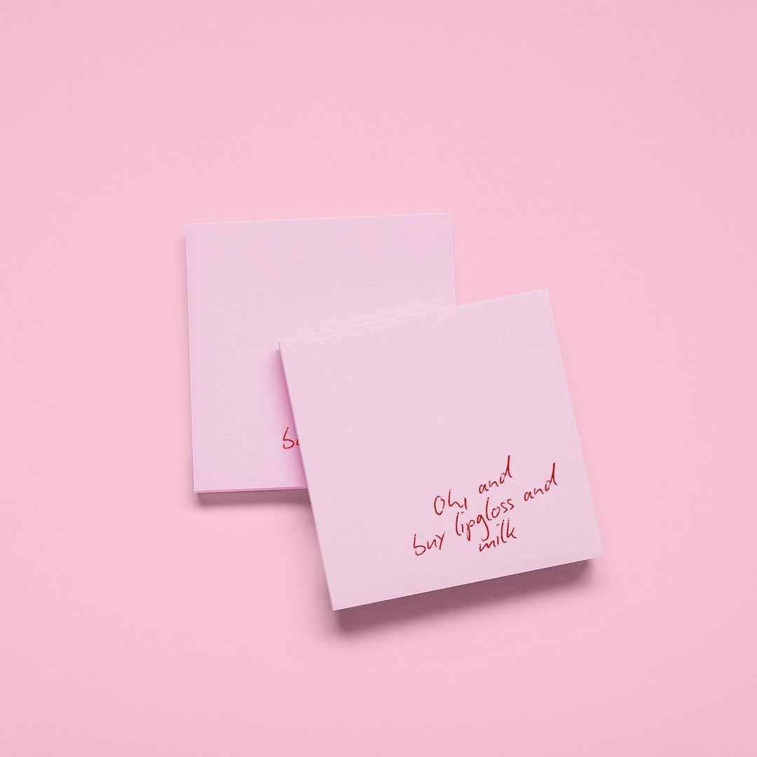 Buy Lipstick and Milk Sticky Notes Desk Pad Funny Office Supplies Desk ...
