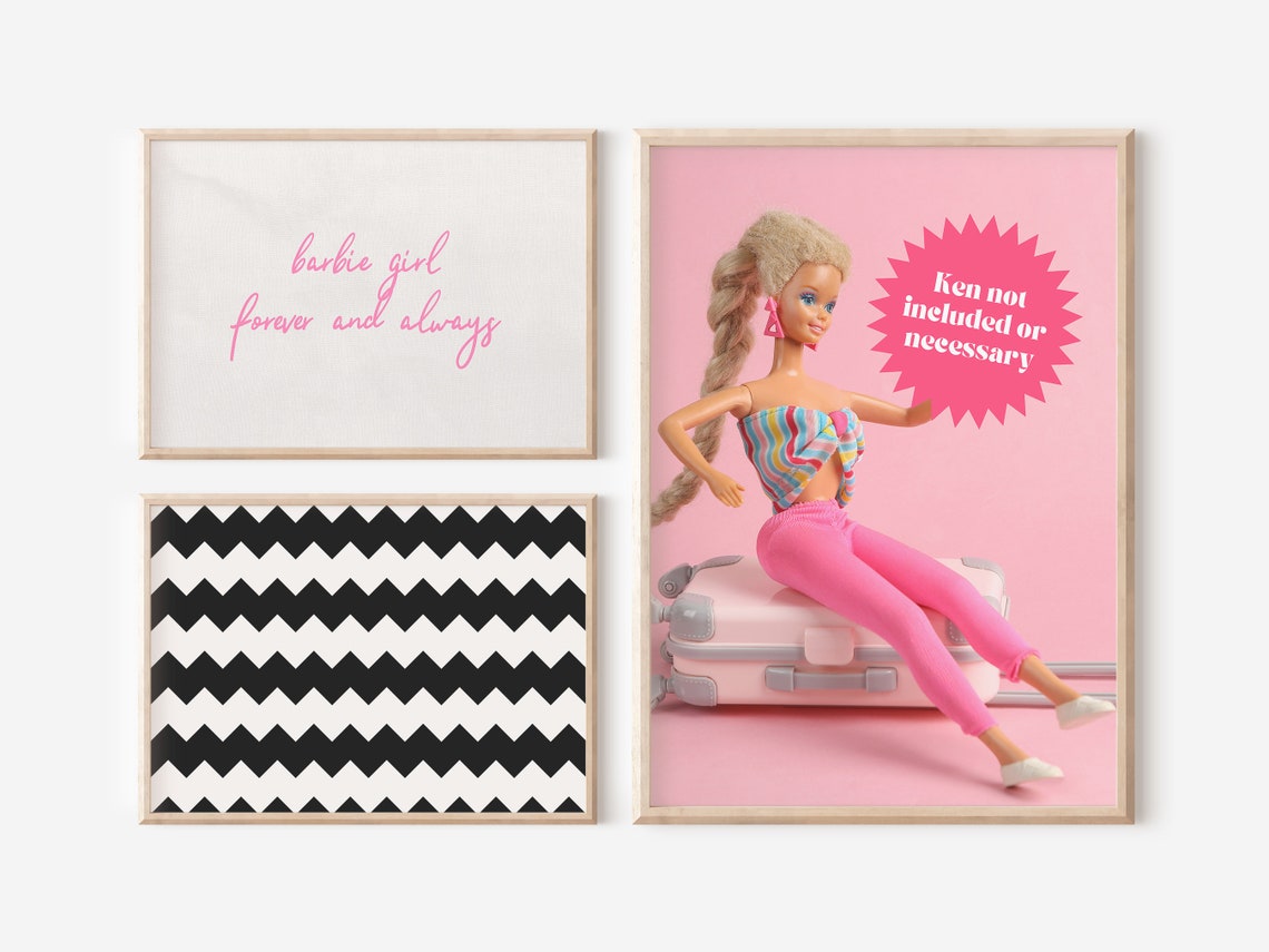 Barbie Artwork Digital Prints-gallery Wall Set-17 Fun Prints - Etsy