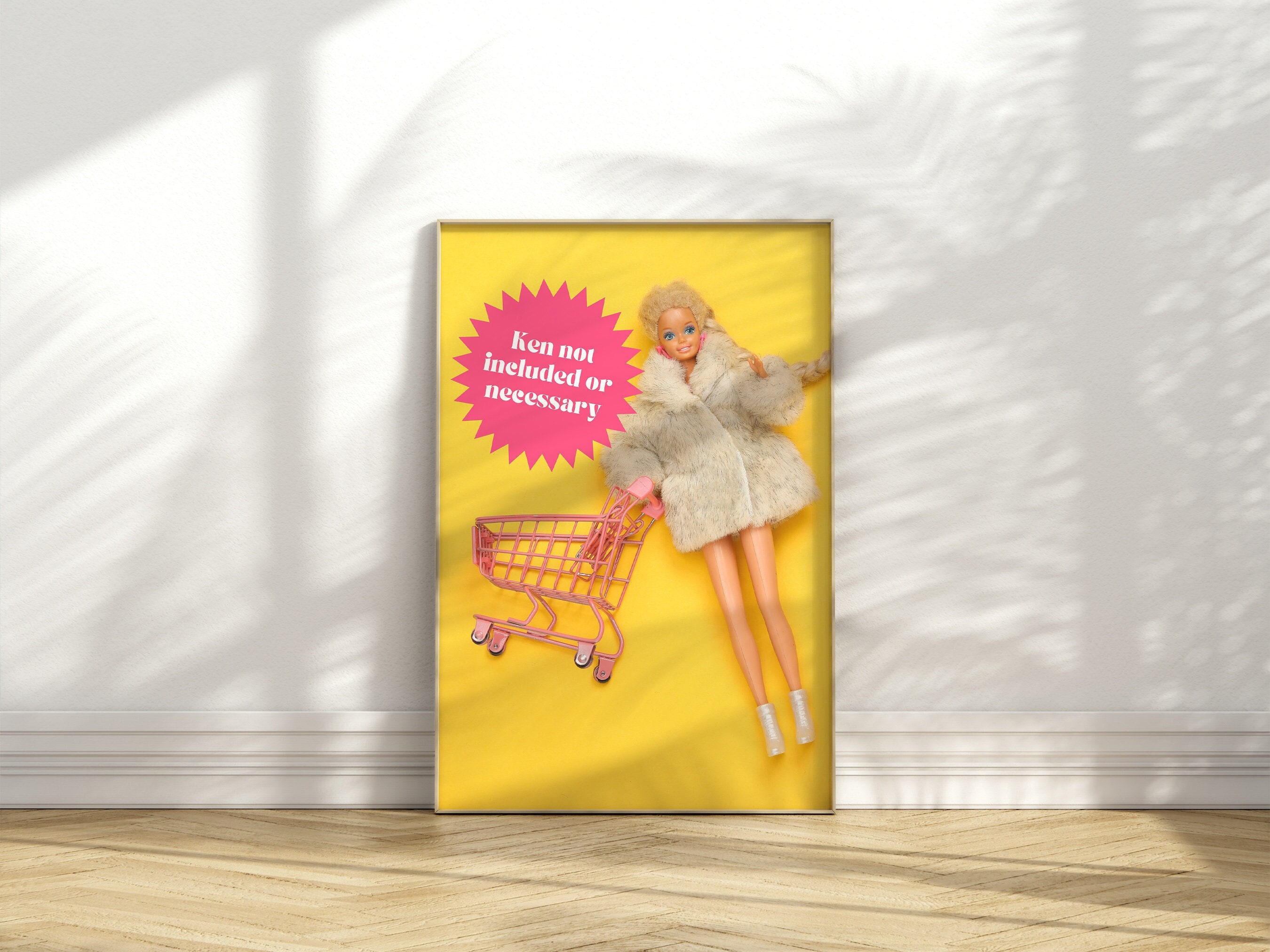 Retro Barbie Poster Feminist Poster Large Wall Art Print Etsy