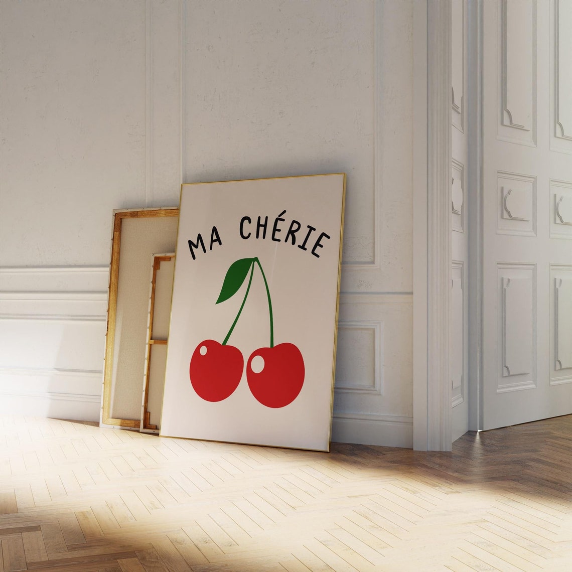 Cherry 'ma Cherie' Art Print: Retro Kitchen Poster (digital Download ...