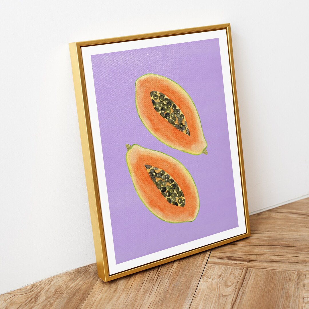 Papaya Digital Prints - Printable Wall Art - Tropical Wall Art - Fruit ...