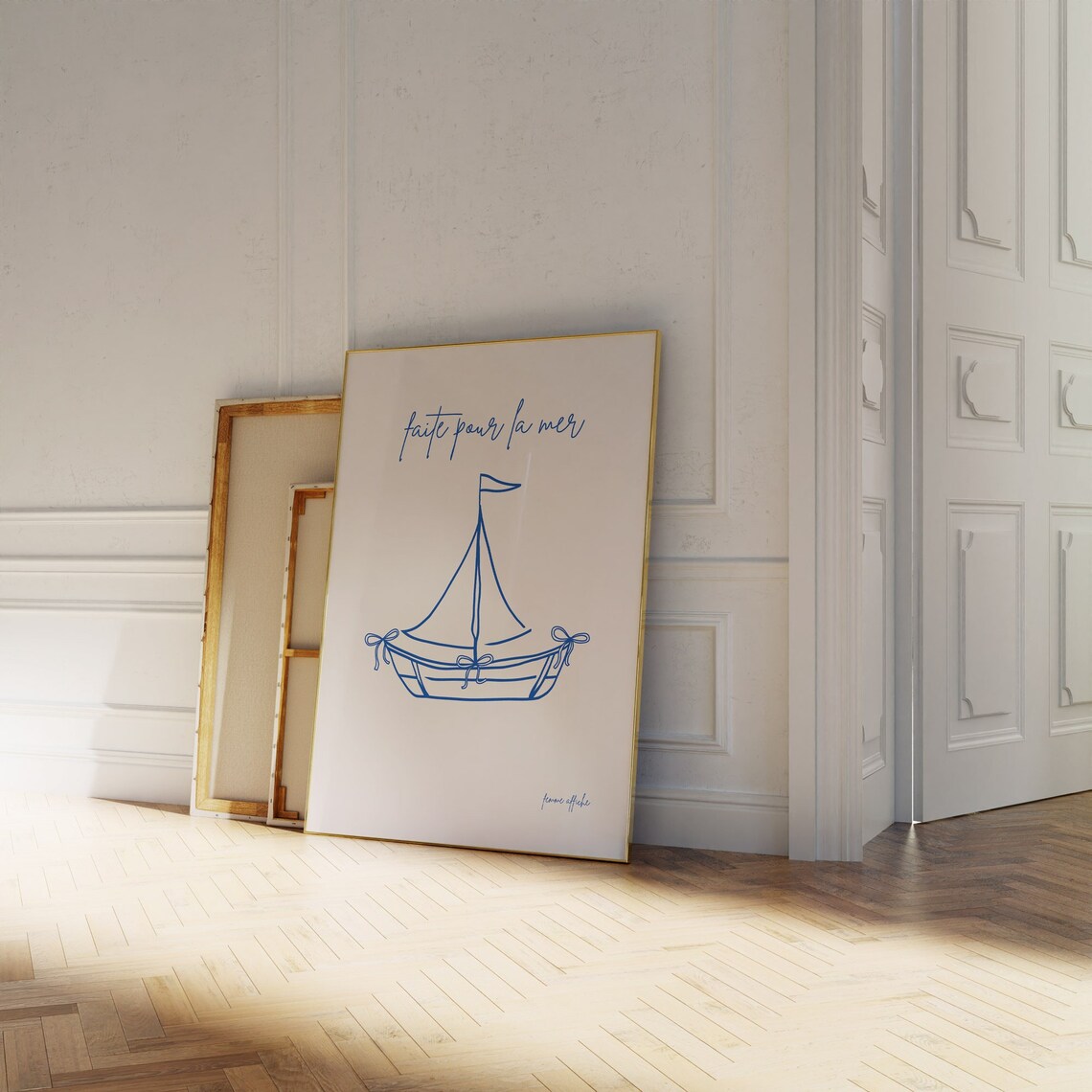 Vintage Boat Line Art Print: Coastal Cottagecore (digital Download) - Etsy