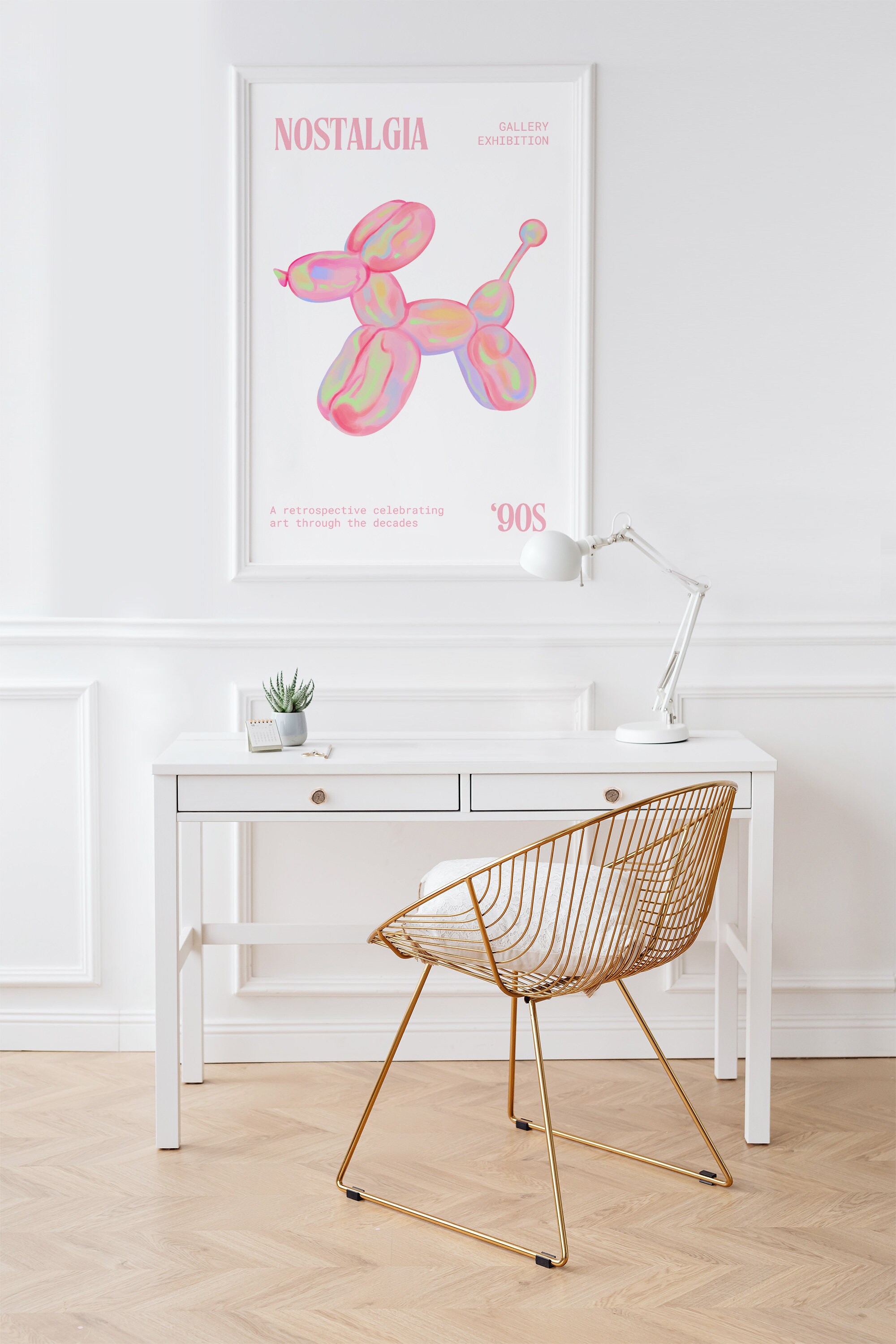 Retro Nostalgia Print Preppy Aesthetic Art Pink Prints - Etsy