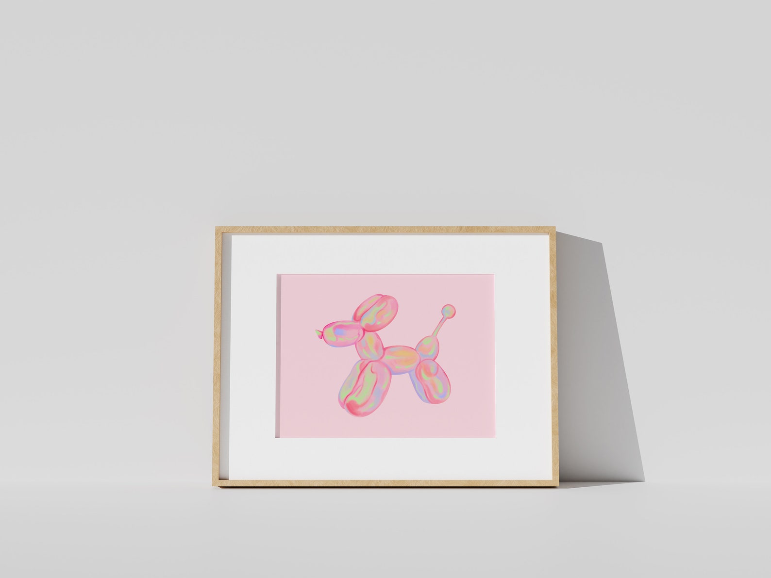 Balloon Dog Art Print Watercolor Wall Art Apartment Wall - Etsy