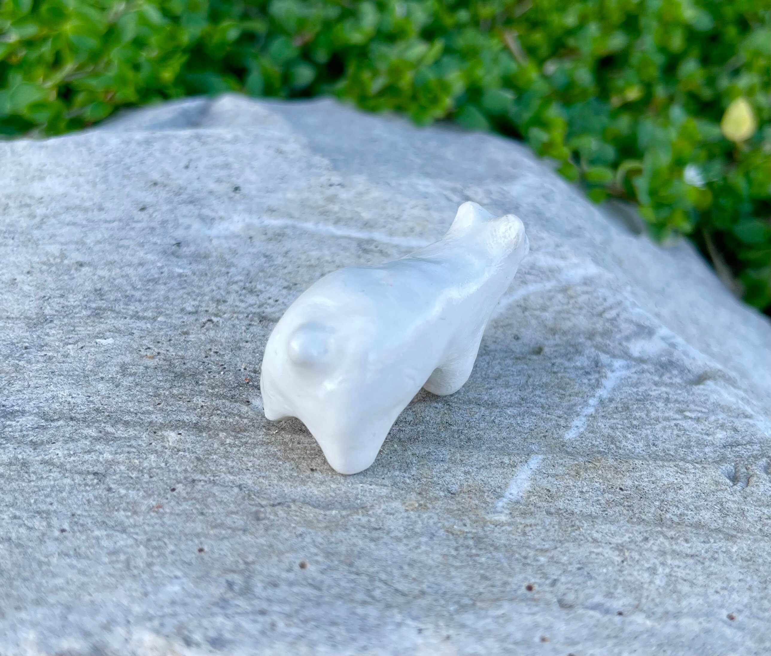 Miniature Polymer Clay Standing Polar Bear Figurine, Polymer Clay Bear ...