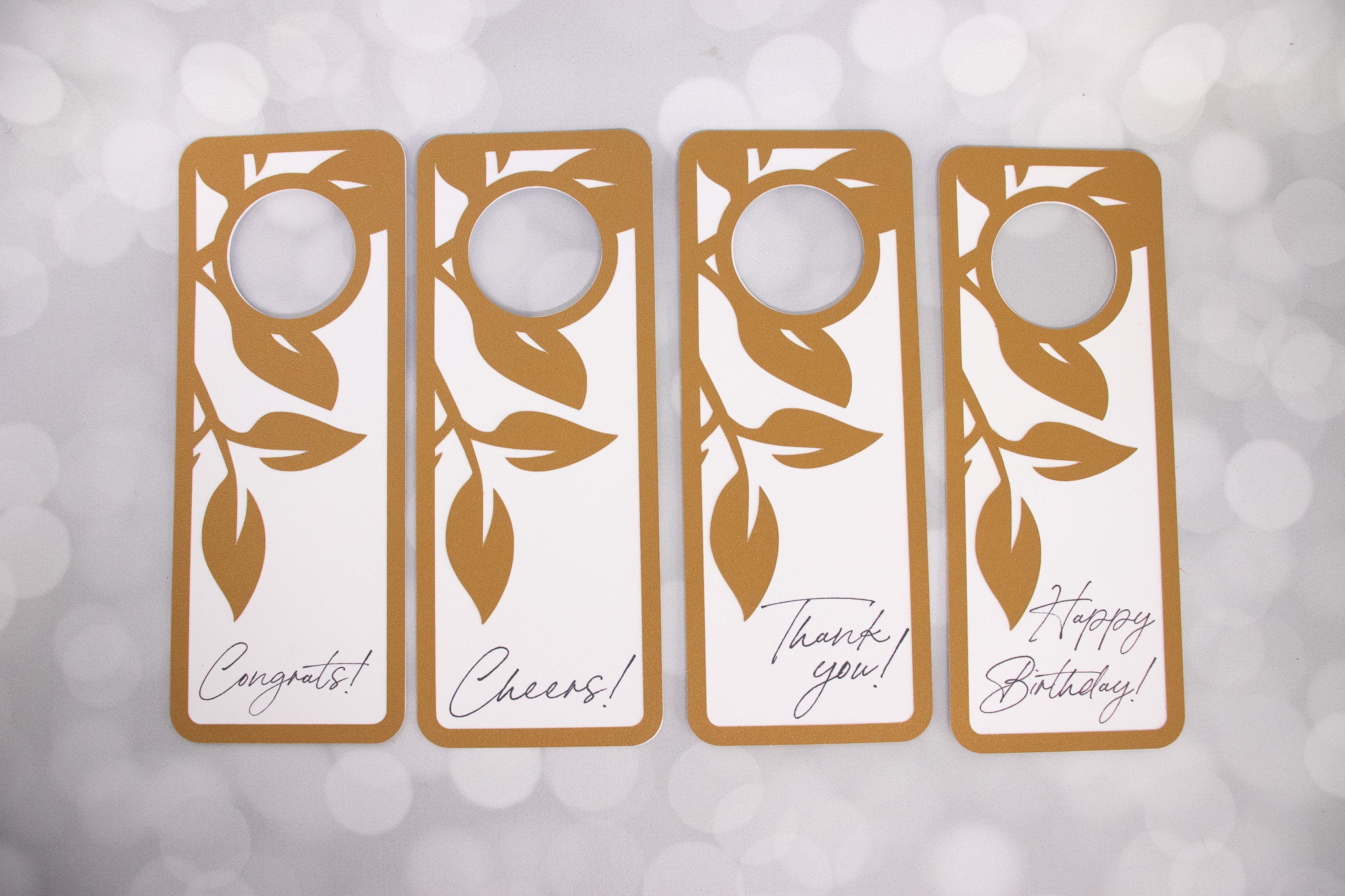 Handmade Wine Tag Set, Birthday, Thank You, Cheers, Congratulations in ...