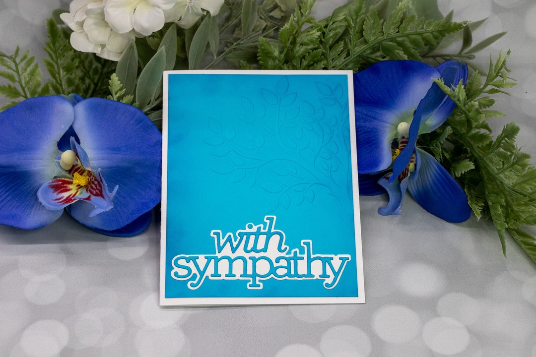Blue and White Handmade Sympathy Card - Etsy