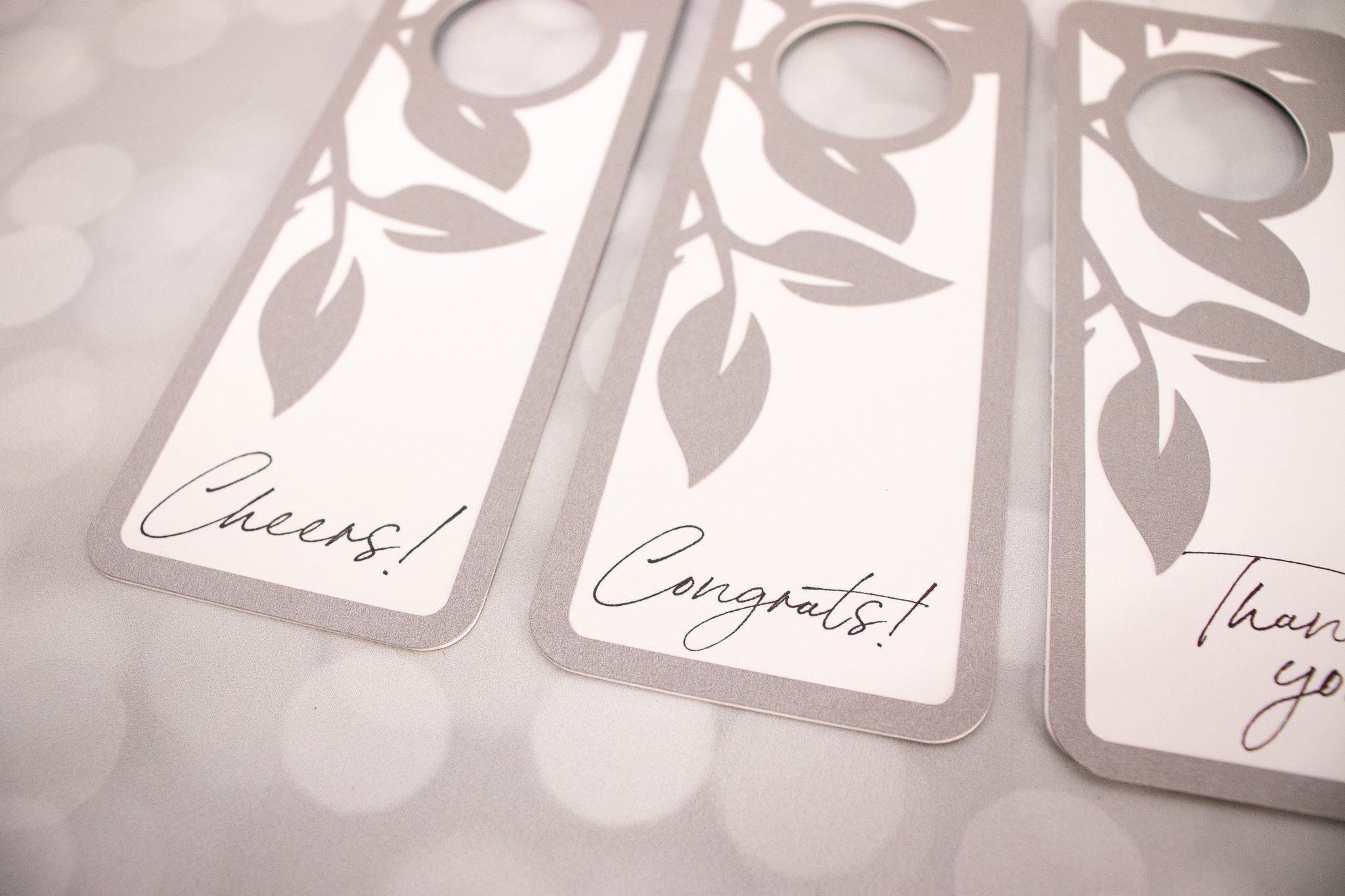 Handmade Wine Tag Set, Birthday, Thank You, Cheers, Congratulations in ...