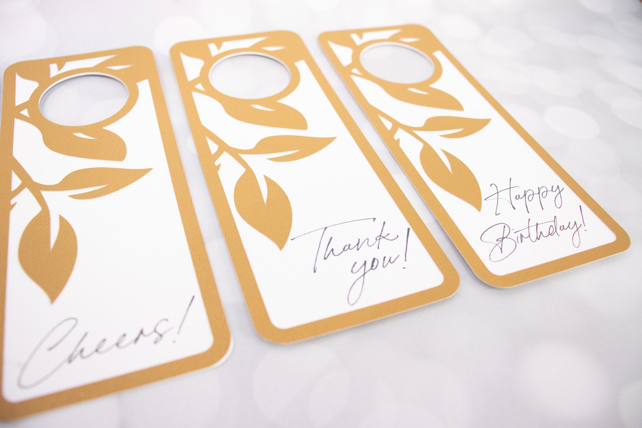 Handmade Wine Tag Set, Birthday, Thank You, Cheers, Congratulations in ...