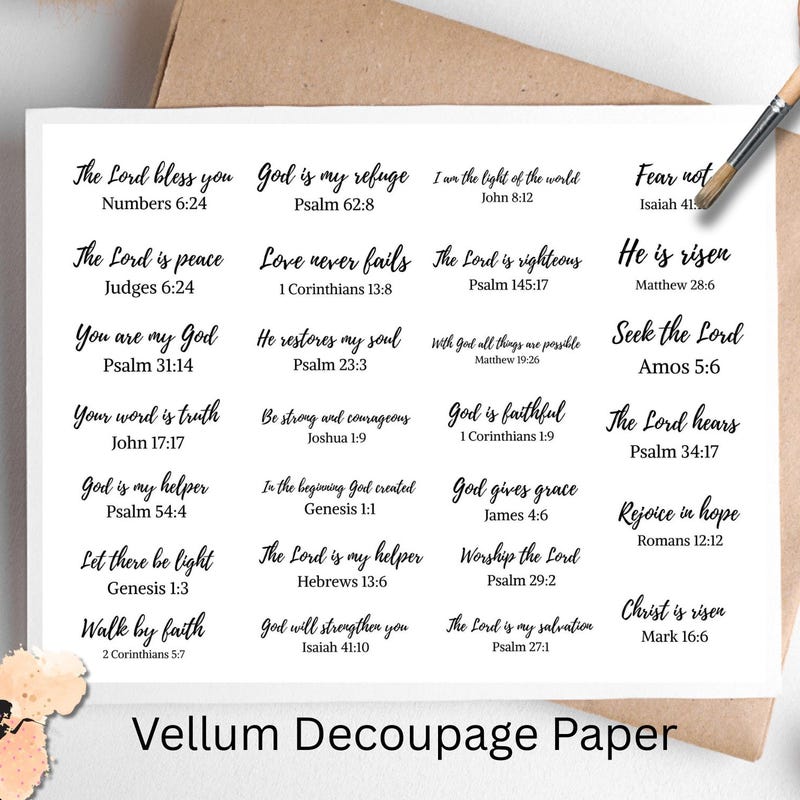 Scripture for Decoupage - Etsy
