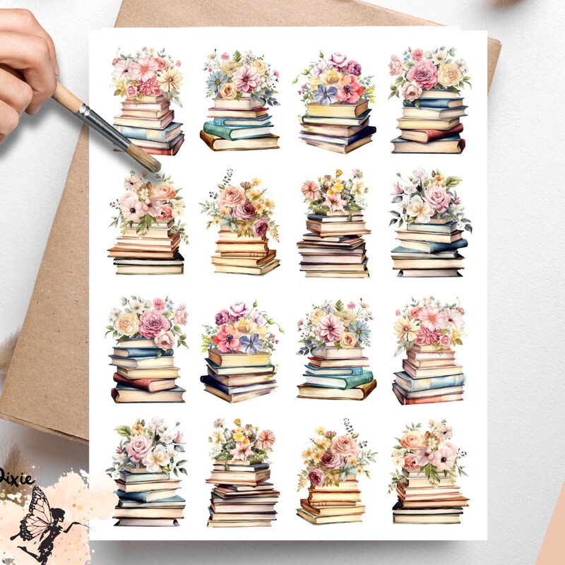 Stacked Books - Etsy