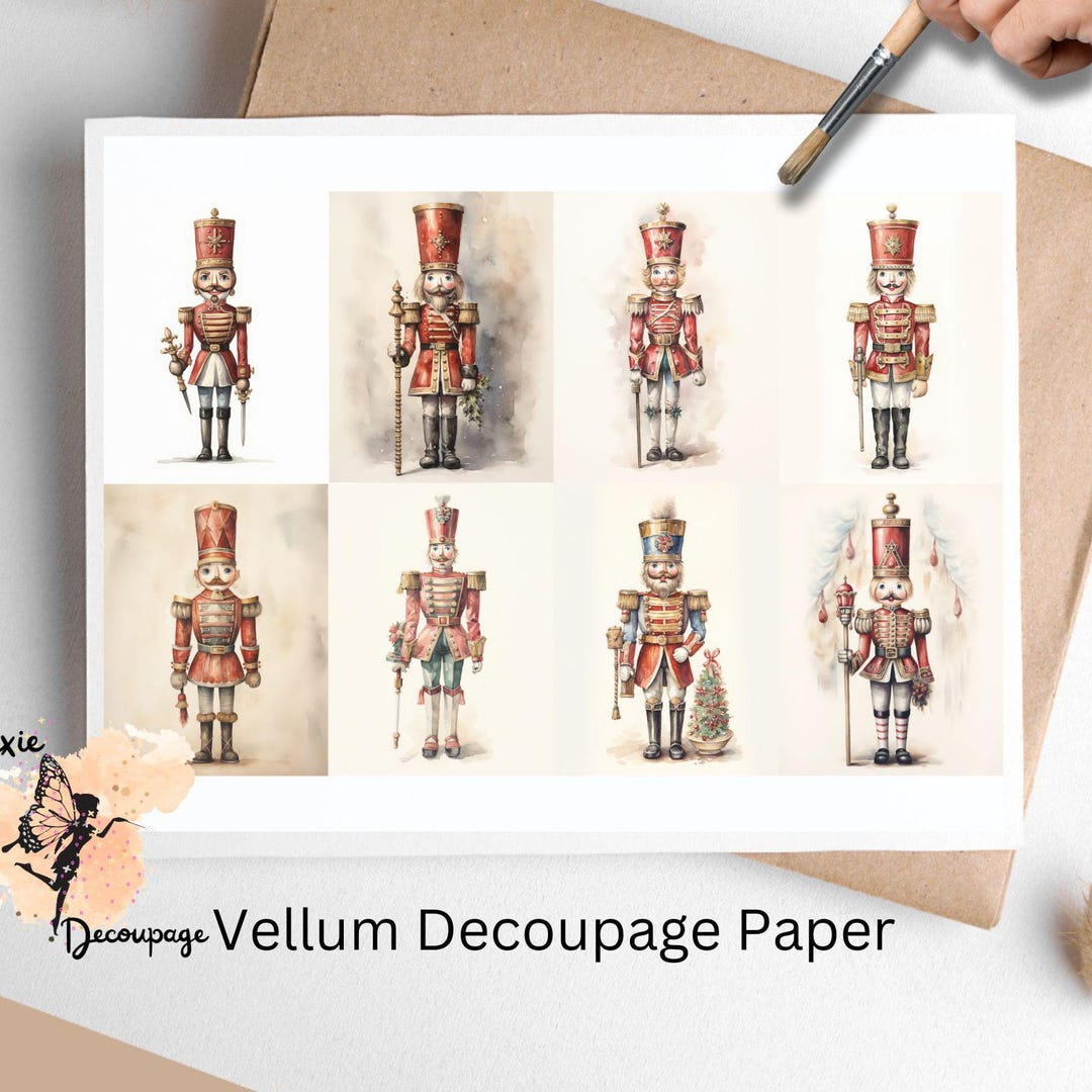 Nutcracker Collage 1, Decoupage Paper US Letter Size, Shipped to You - Etsy