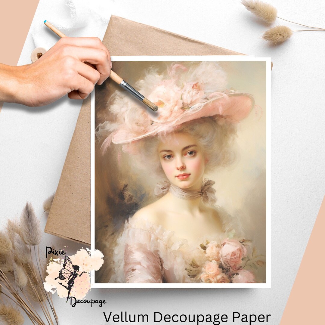 Dainty Lady 3 Decoupage Paper US Letter Size, Shipped to You - Etsy