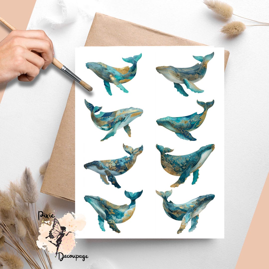 Humpback Whale 1, One Sheet Rice Paper US Letter Size - Etsy