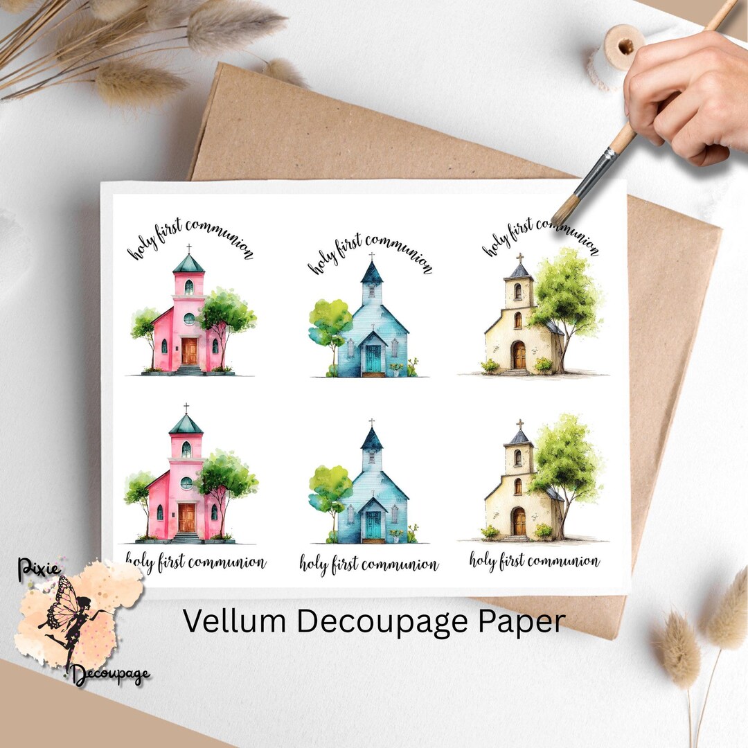 Holy First Communion 1, One Sheet Decoupage Paper US Letter Size - Etsy