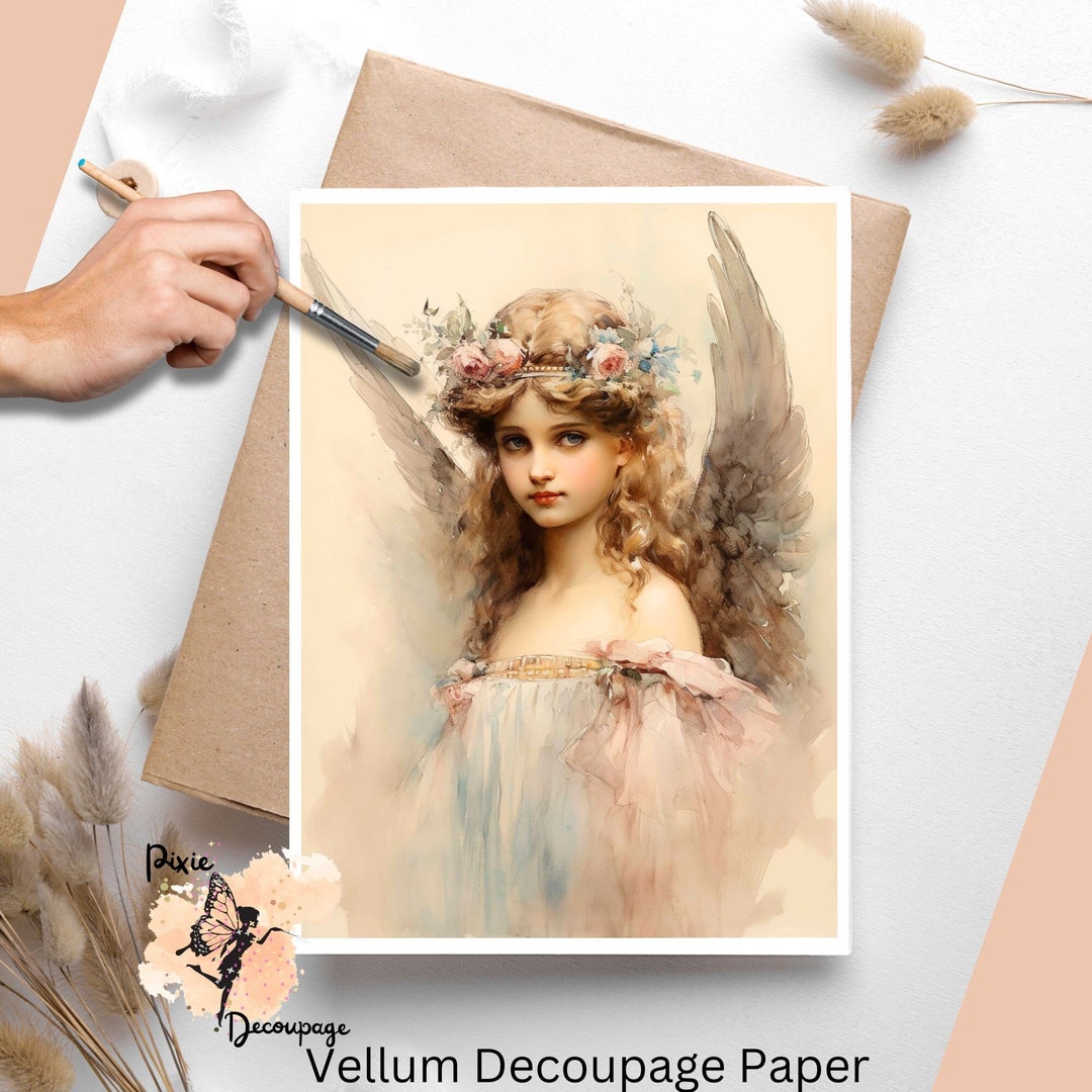 Angel 2, Vellum Decoupage Paper US Letter Size, Shipped to You - Etsy